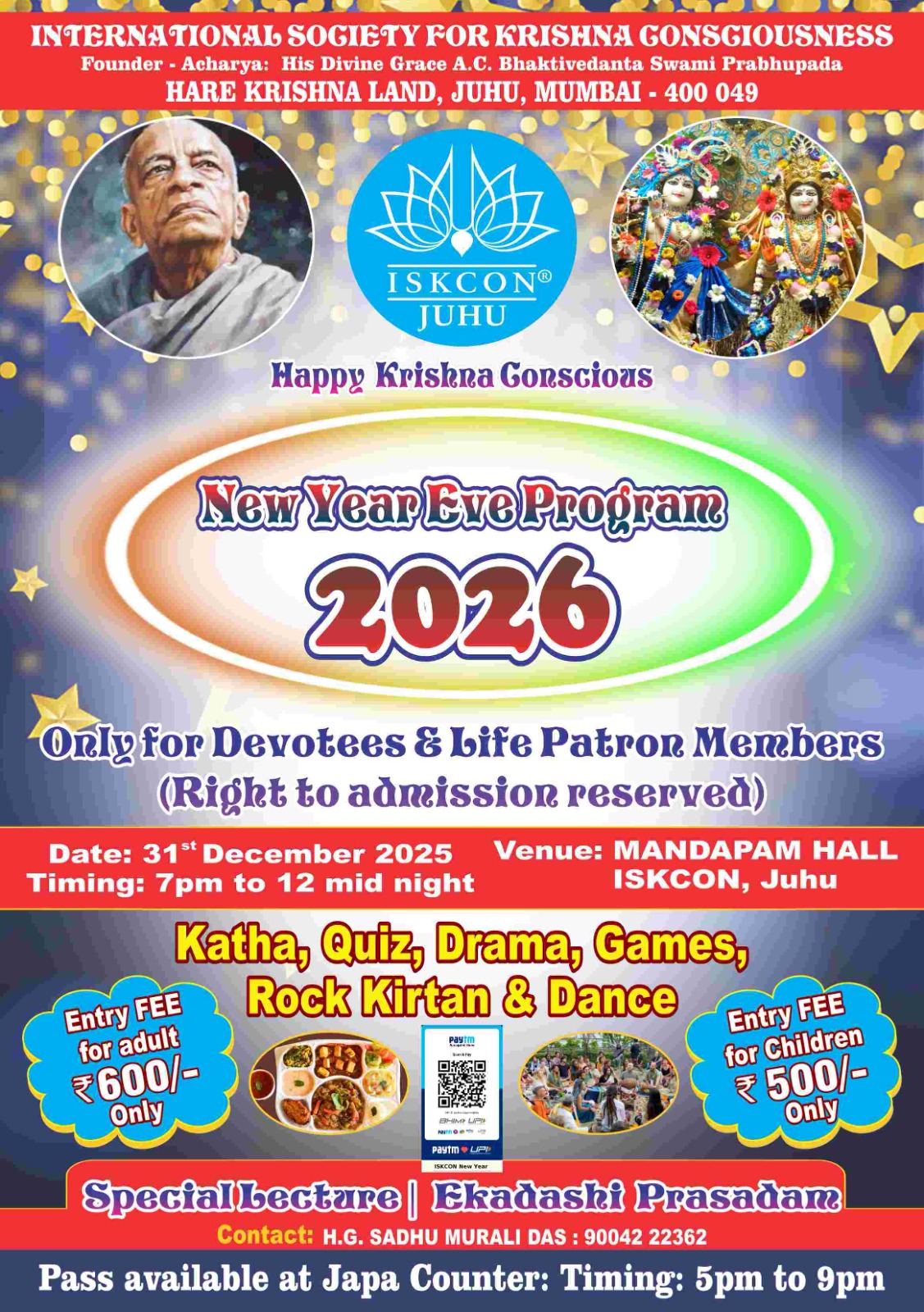 New Year Eve Program | ISKCON Juhu Mumbai