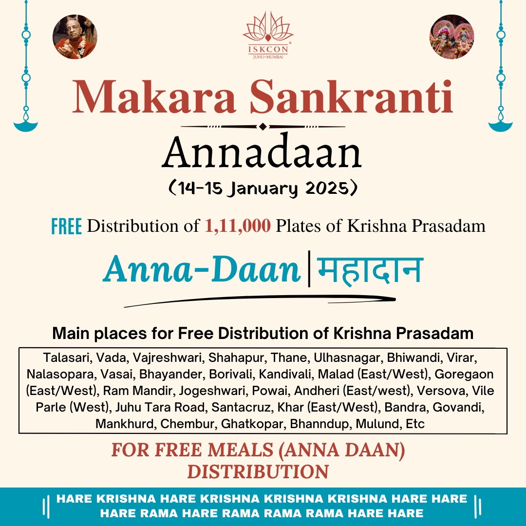 Makar Sankranti Anna Daan | ISKCON Juhu Mumbai